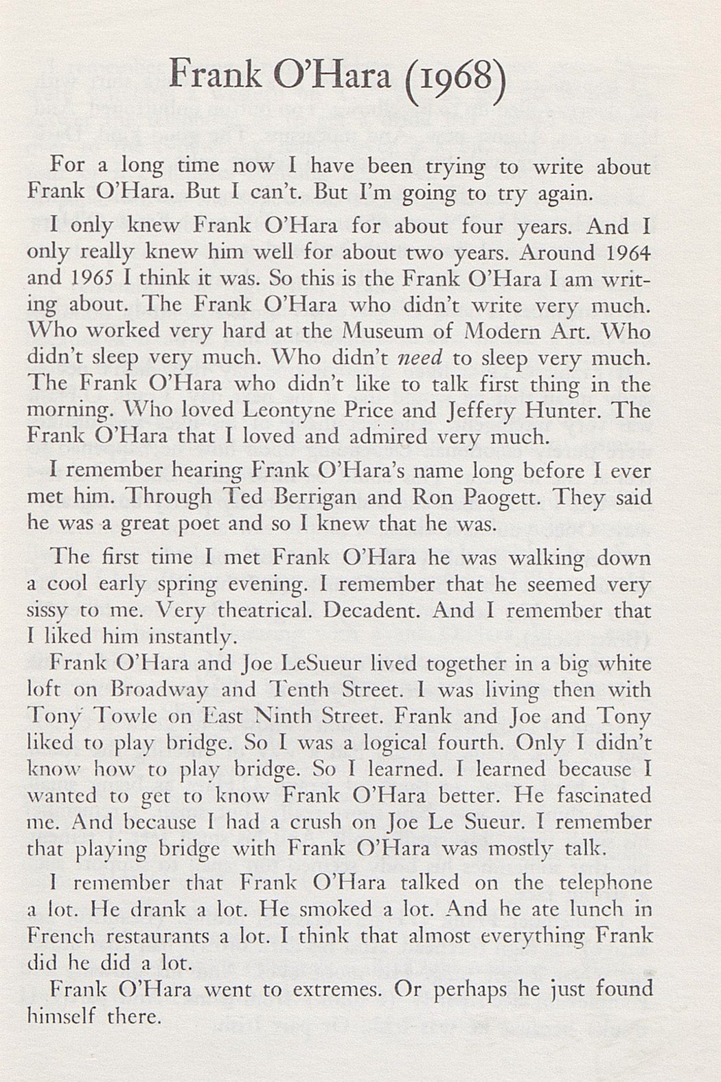 12 Poems by Frank O’Hara - JSTOR Daily